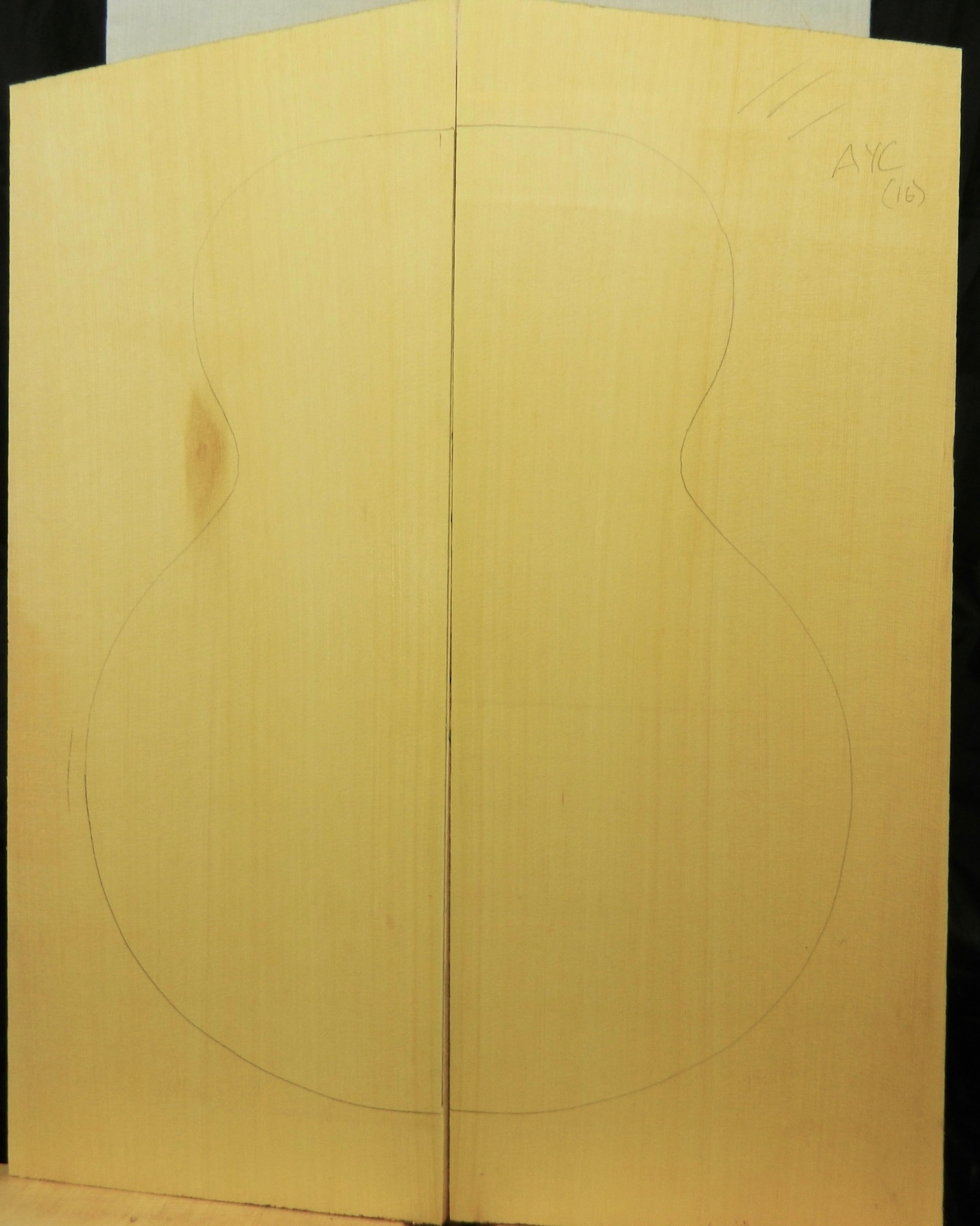 3A grade Yellow Cedar Archtop Guitar Wedge from Salvage Sourced Old ...
